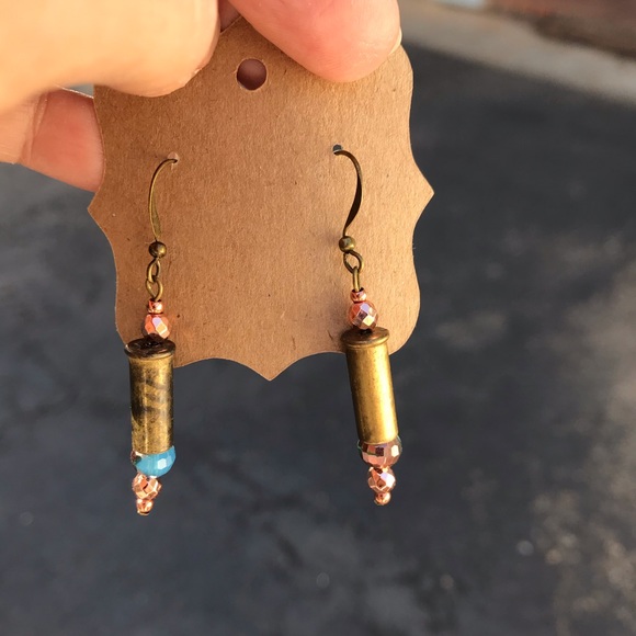 Jewelry | 22 Brass Caliber Drop Earrings | Poshmark